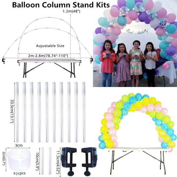 New Detachable Party Balloon Arch Kit Display Transparent Table Balloon ...