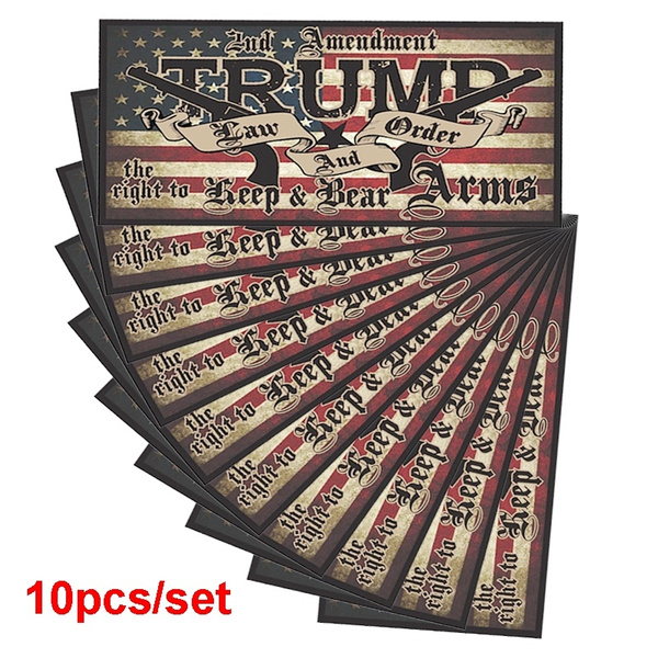 10 Pack Re-Elect Trump 2020 Law And Order Gun Second American ...