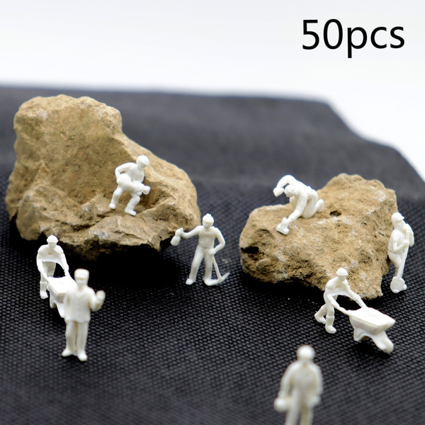 1:87 Miniature Model People Railway Workers DIY White Figures for ...