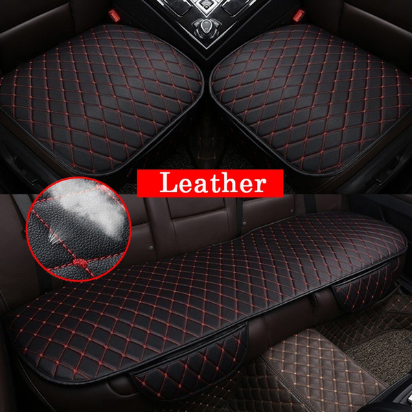 Universal Soft Leather Car Seat Mat Non Slip Car Seat Cover Front Rear