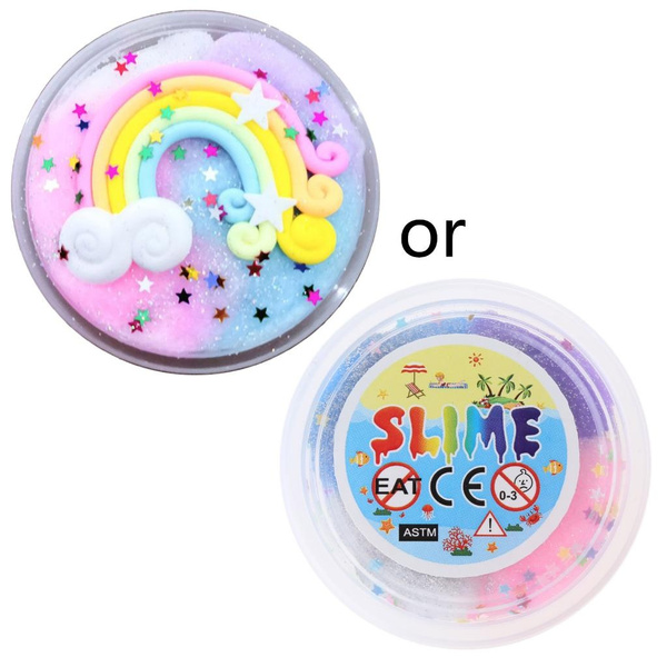 Rainbow Wire Drawing Mud Slime Snow Mud Thousand Silk Slime Slime ...