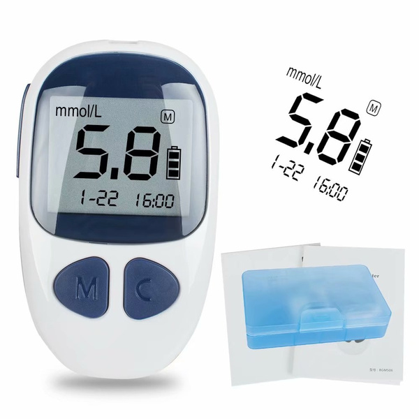 Digital Handheld Glucometer Monitor Diabetes Test Meter Kit With 50 ...