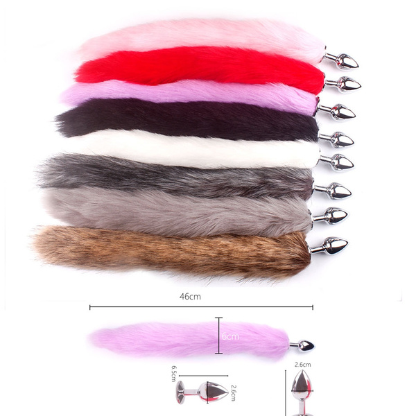 8 Color Cat Tail Butt Plug Tail Anal Plug Fox Tail Buttplug Erotic Toy