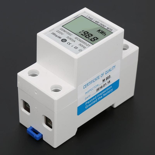 5-80A DDM15SC LCD Digital Display Single Phase DIN-Rail Electronic ...