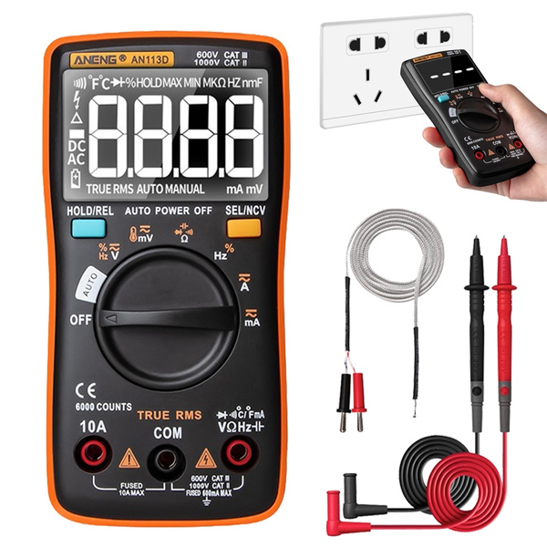 Large Screen Digital Multimeter 6000 Counts Electrical Meter Transistor ...