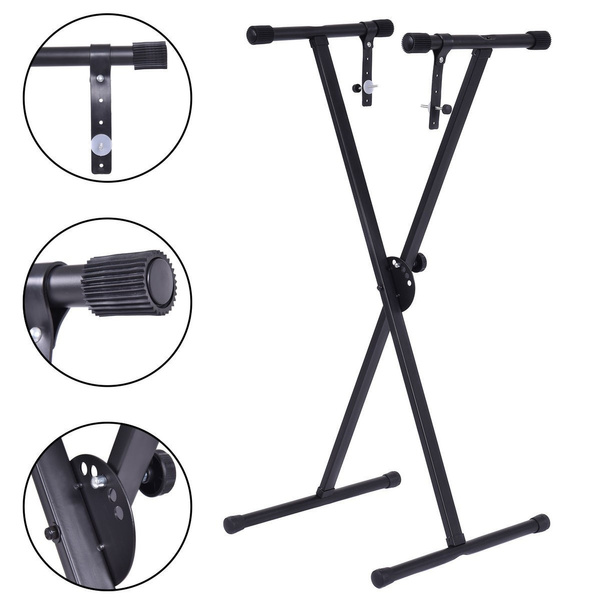 Keyboard Stand Adjustable Metal Double-X Electronic Piano Stand Music ...