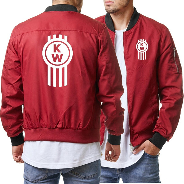 Kenworth Truck Mens Bomber Jackets Male Casual Zipper Summer Jacket Men ...