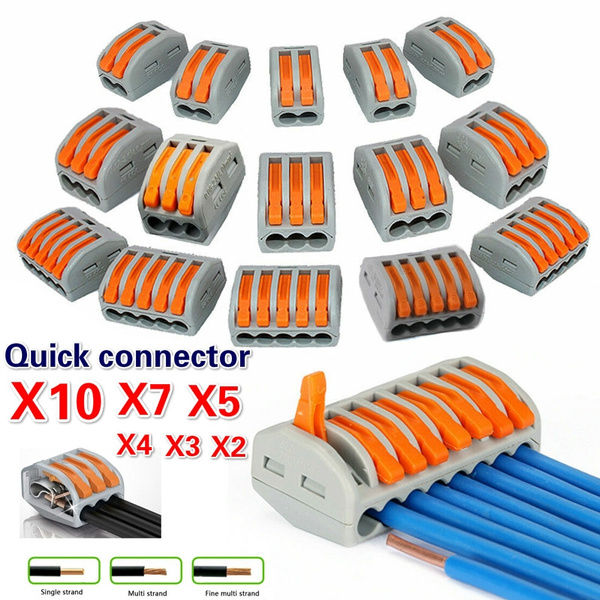 Reusable Quick Terminal Block Compact Wire Connector Multi-port Lever ...