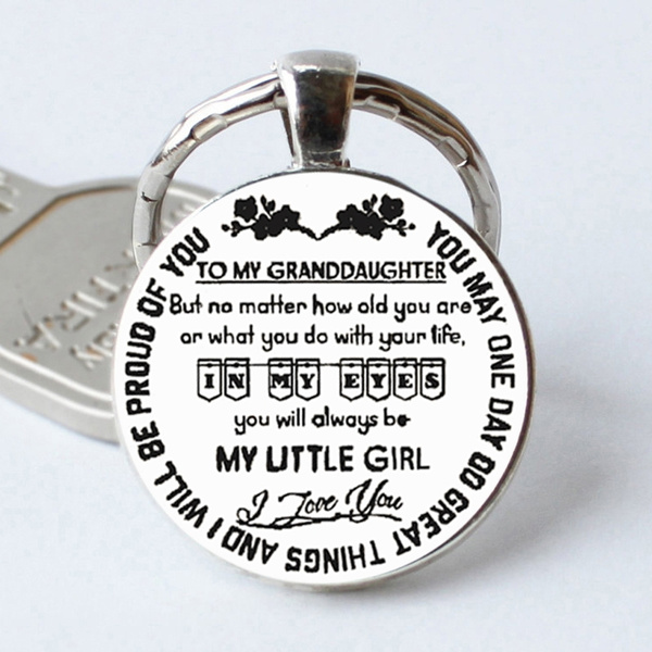 Classic New To My Granddaughter Handmade Glass Keychain To ...