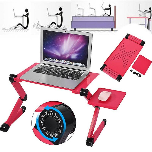 NEW FASHION Portable Laptop Desk Notebook Stand Table Tray With Mouse ...