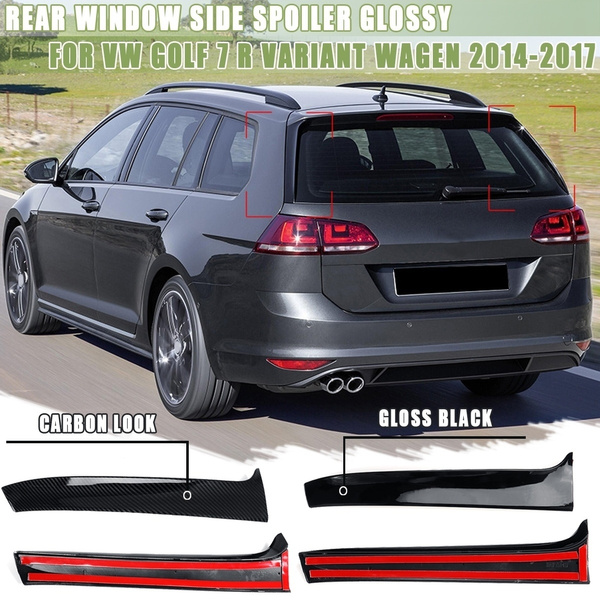 Gloss Black/Carbon Look Rear Window Side Spoiler canard Glossy for VW ...