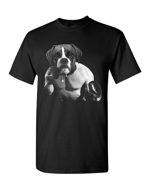The Boxer T-Shirt Fighting MMA Boxing Dog Pet Lovers Mens Tees Tops ...