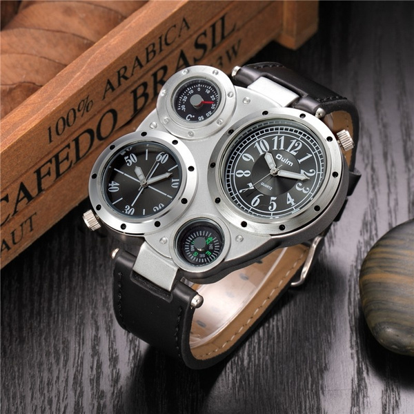 1pc Unique Design Compass Multi-time Zone Watch Man Personalized Watch ...