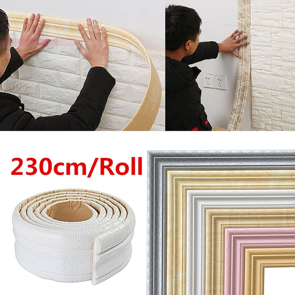 230CM Wall Stickers Self-adhesive Corner Line Stickers Bedroom Living ...