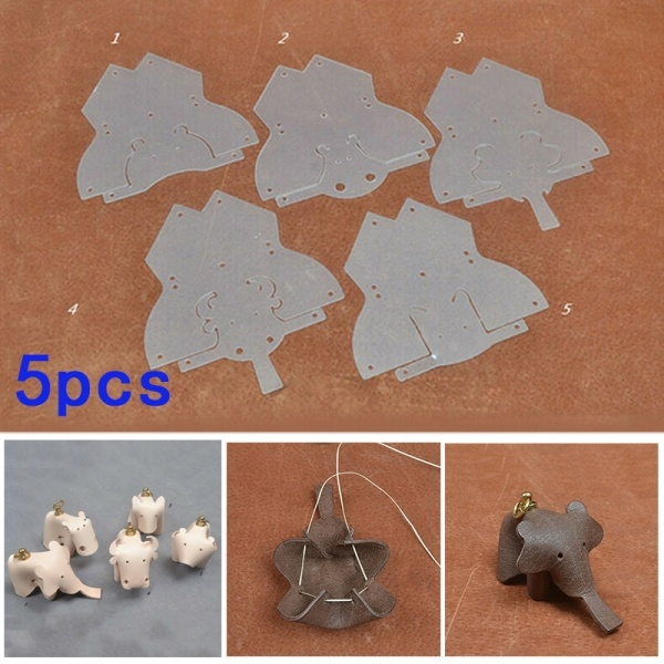 5pcs Brand New PVC Leather Template Animal DIY Sewing Pattern Stencils ...