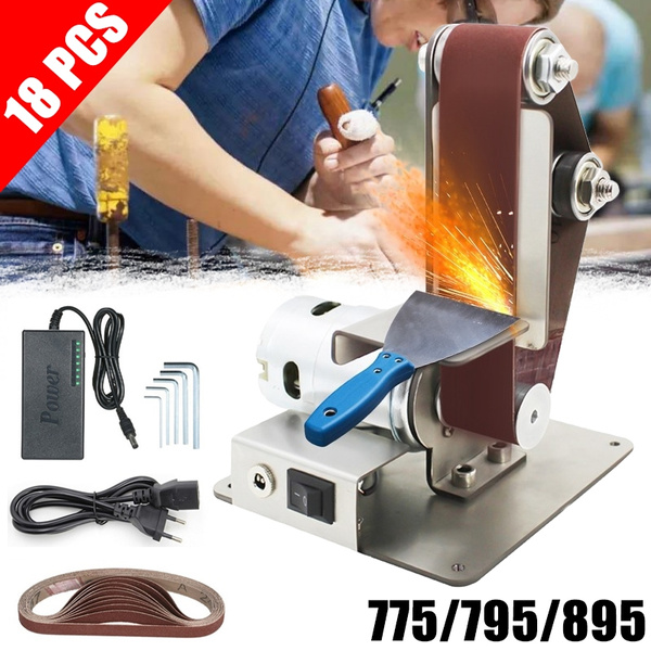 DIY Electric Mini Belt Sander Fixed-angle Sharpener Table Cutting Edge ...