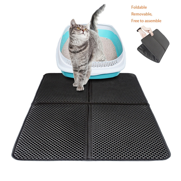 Upgraded Cat Litter Mat, Cat Litter Catcher, Anti-urine Cat Litter Mat ...