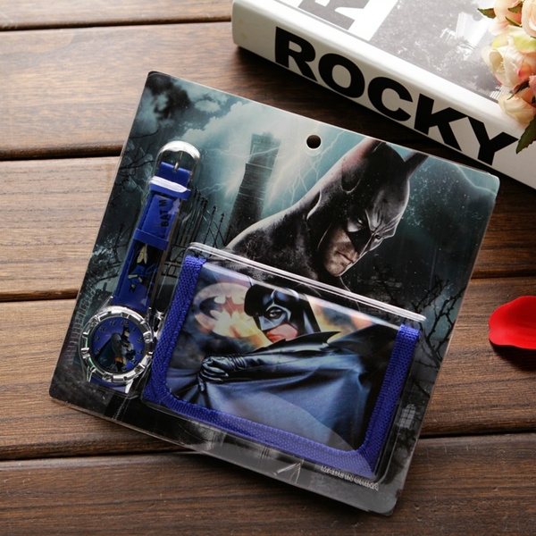 New Batman Dark Knight Children's Wrist Watch & Purse Wallet Set for ...