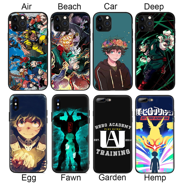 FD30 My Hero Academia Anime Soft TPU Black Silicone Case Cover ...