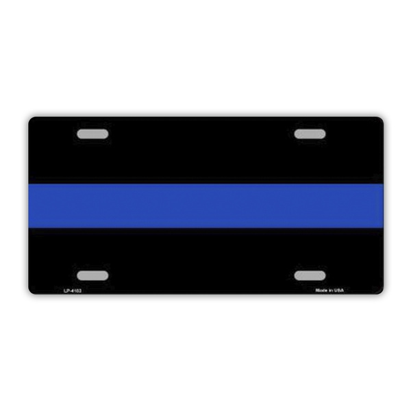 License Plate, Metal Vanity Tag Cover, Thin Blue Line, Police Officer ...