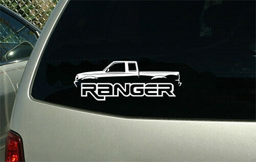 1993-1997 Ford Ranger extended cab truck car outline sticker decal wall ...