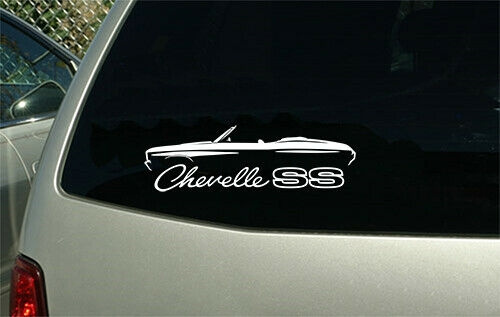 1970-1972 Chevelle SS convertible car outline sticker decal wall ...