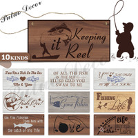 10 Kinds of Fishing Wooden Hanging Plaques Fish Signs Gifts Lake House ...