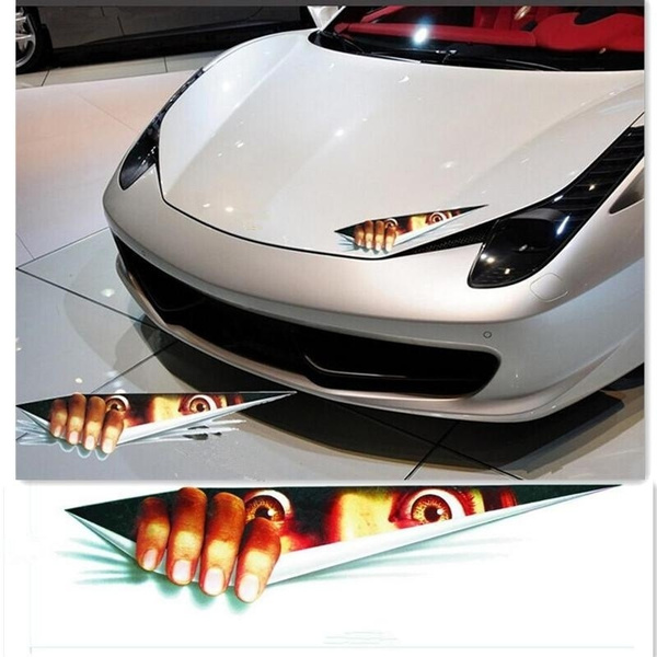 Funny Car Sticker 3D Eyes Peeking Monster Voyeur Car Hoods Trunk ...