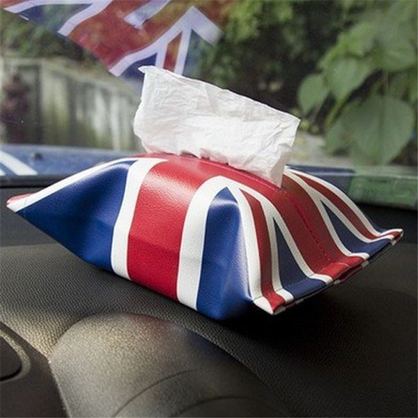 British Flag Tissue Box Synthetic Leather Skin Matching Style Paper ...