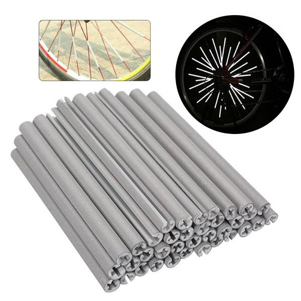 Bike Bicycle Wheel Spokes Reflective Sticker Tube Warning Safety Light ...
