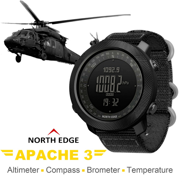 NORTH EDGE Men's Sport Digital Watch Hours Running Swimming Military ...