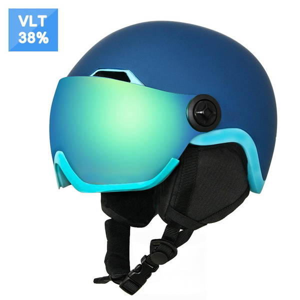 EnzoDate Ski Snow Helmet with Integrated Goggle Shield 2 in 1 Snowboard ...