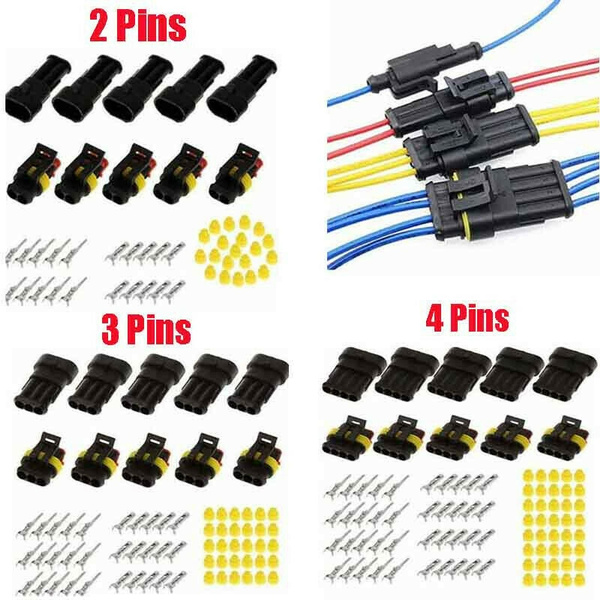 15 Set 2+3+4 Pin Way Car Super Seal Waterproof Electrical Wire ...