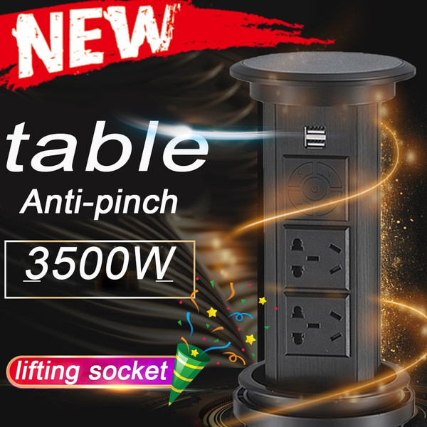 pop up outlet Pull Pop Up Power Strip USB Ports Outlet Embedded lifting ...