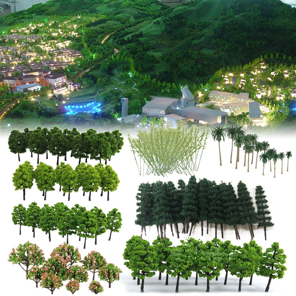 Trees Bamboo Layout Railway Road Landscape Scenery Tree Scale Model | Wish