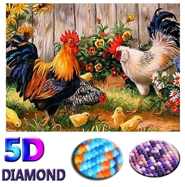 Poultry Chicken Diamond Painting Durable Full Round 5D Drill Handmade ...