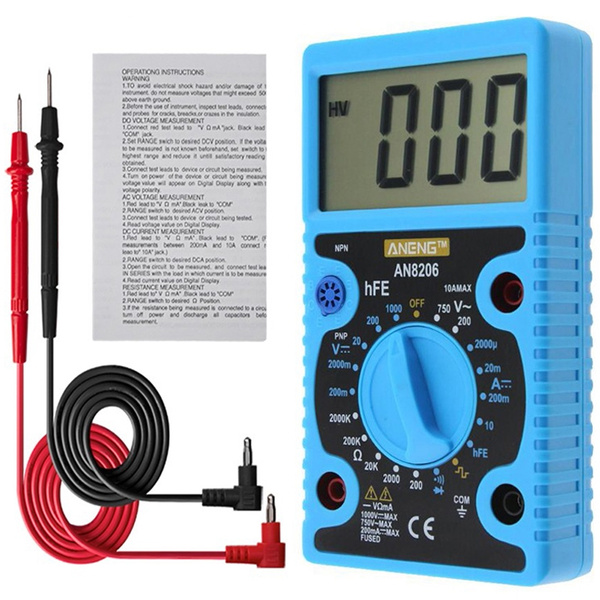 Big Screen LCD Digital Multimeter Multitester Votage Ohm Tester Ampere ...