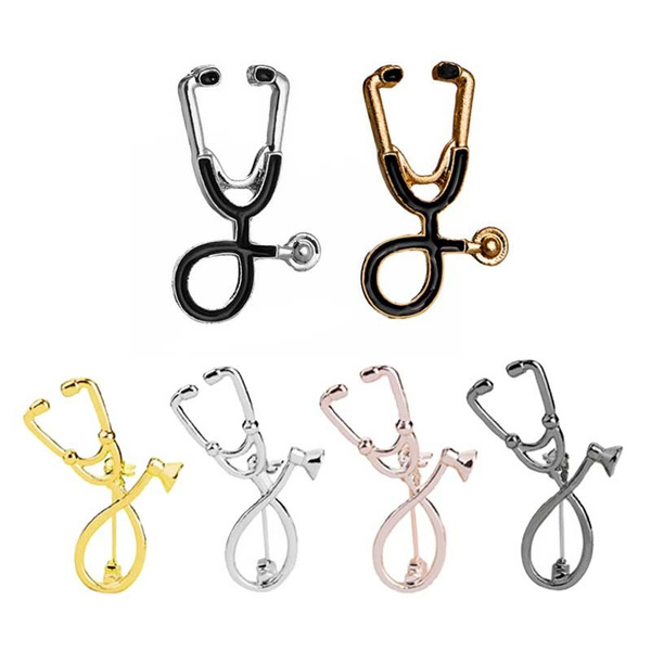 High Quality 6 Style Brooch Doctor Nurse Stethoscope Brooches Medical ...