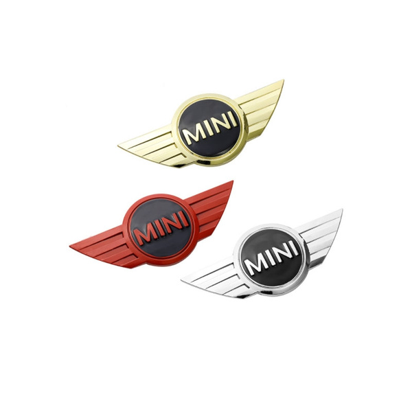 Car Styling 3D Metal Chrome Mini Cooper Sticker for Mini Car Front and ...