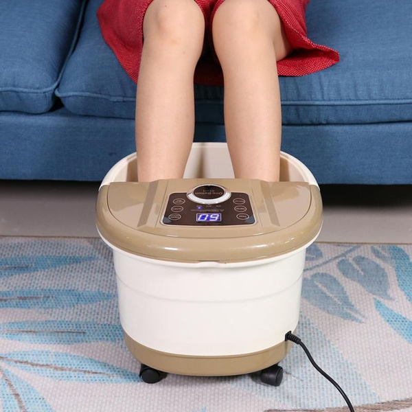 Home Foot Spa Bath Massager Bubble Heat Soaker Vibration Pedicure Soak ...