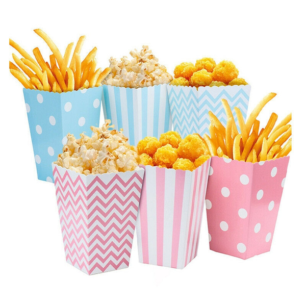 12PC Popcorn Boxes Bags Popcorn Boxes Cardboard candy containers for ...