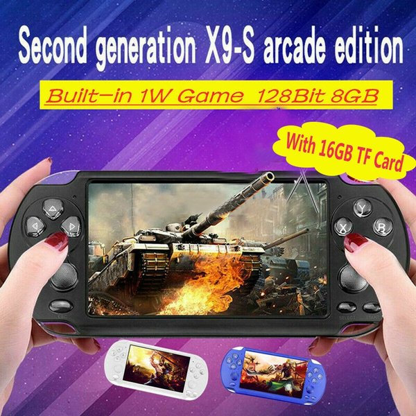 128Bit 8GB ROM X9S Handheld 5.1"Screen MP3 Player Game Console Built-in ...