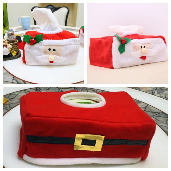 1 Pc Christmas Decorations Tissue Box Belt Santa Claus Holder Cover | Wish