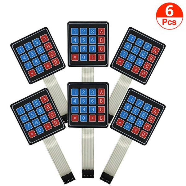 1/6pcs Arduino Keypad,Universial 4x4 Matrix Array Keyboard 16 Key Membrane Switch Keypad for ...