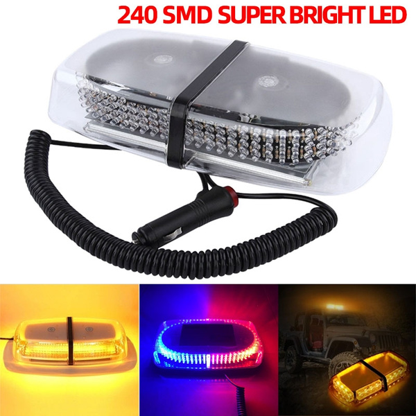 DC12V 240 SMD LED Red Yellow Blue car Vehicle Police Warning light ... DC12V 240 SMD LED Red Yellow Blue car Vehicle Police Warning light ...