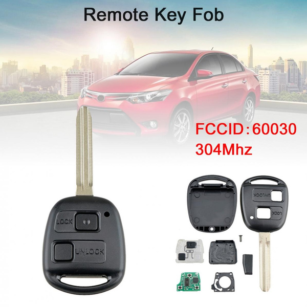 304Mhz 2 Buttons Car Remote Key Fob Replacement with 4C Chip 60030 Fit ...