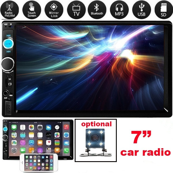 2 din Car Multimedia Player Audio Stereo radio 7" HD MP5 Touch Screen ...