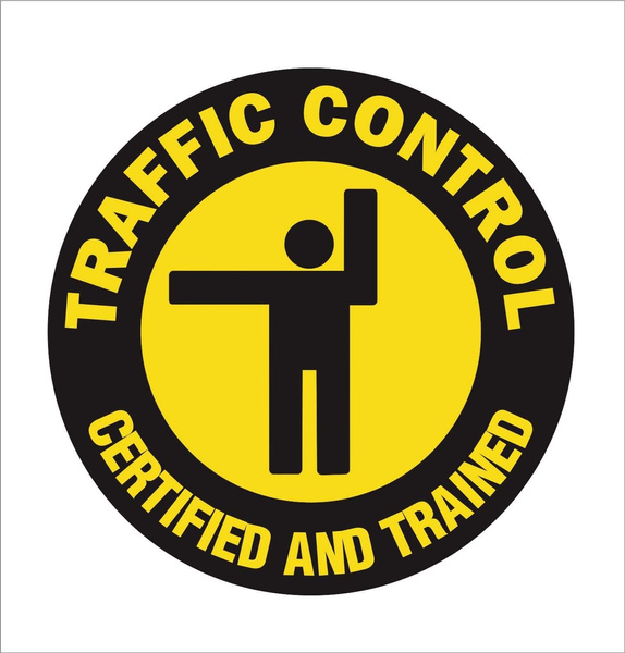 2PCS Traffic Control Hard Hat Decal Helmet Sticker Union Laborer Label ...