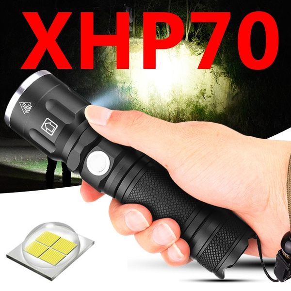 xhp70 LED Flashlight power 26650 or 18650 rechargeable battery powerful ...