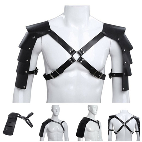 Medieval Cosplay PU Leather Shoulder Armor Harness Costume Armlet | Wish